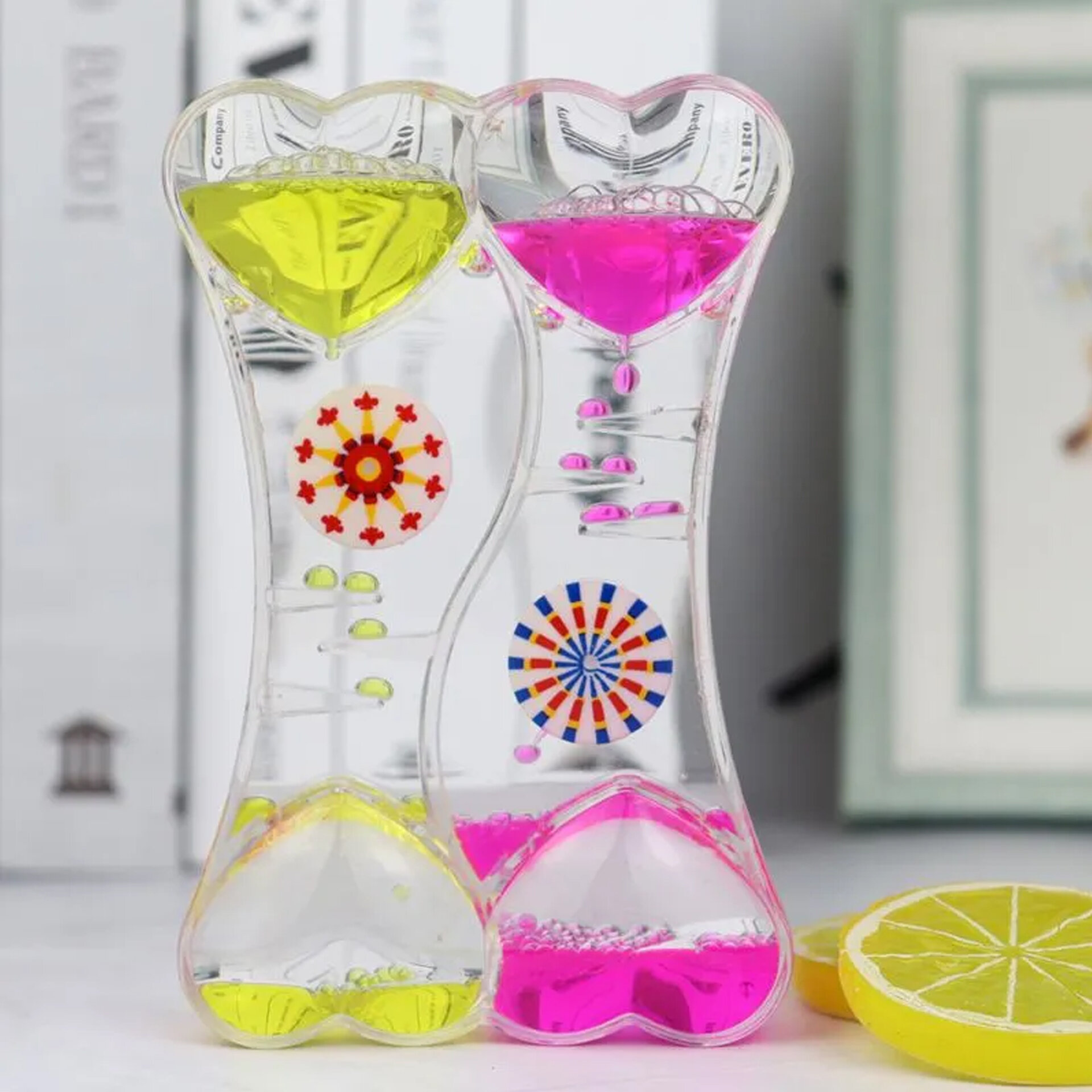 Таймер для снятия стресса Liquid Wave, Таймер с гелем для успокоения, Игрушка для релаксации с визуальным эффектом, капли разноцветные, время 30-60 секунд, материал органическое стекло, акриловые масла, безопасный для детей, портативный, для работы,