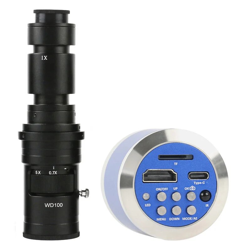 Eakins 48MP 4K промышленная видеокамера для микроскопа With 500X Lens