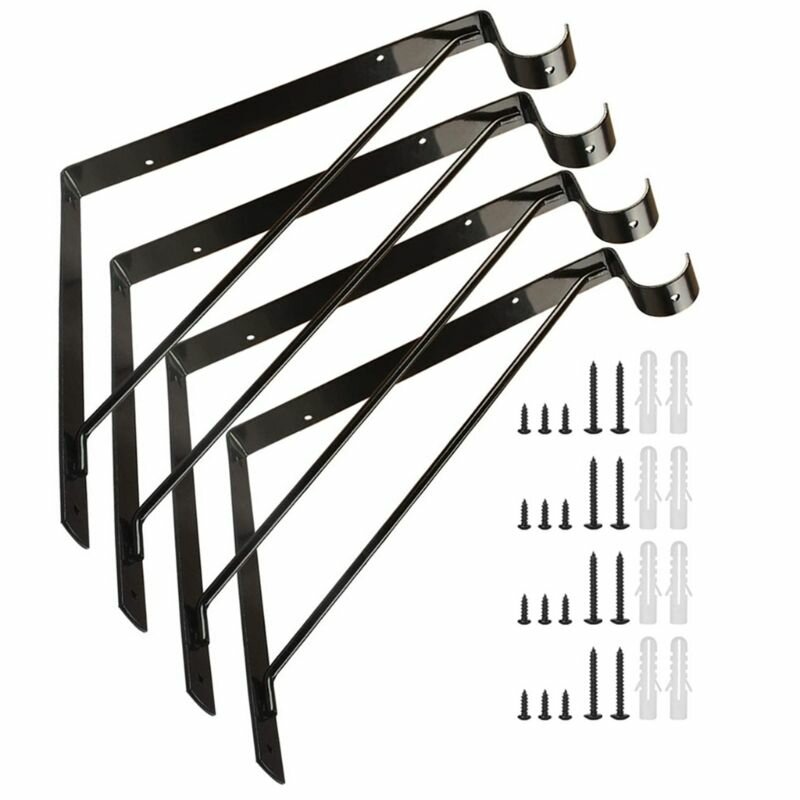 4 треугольных кронштейна-черный