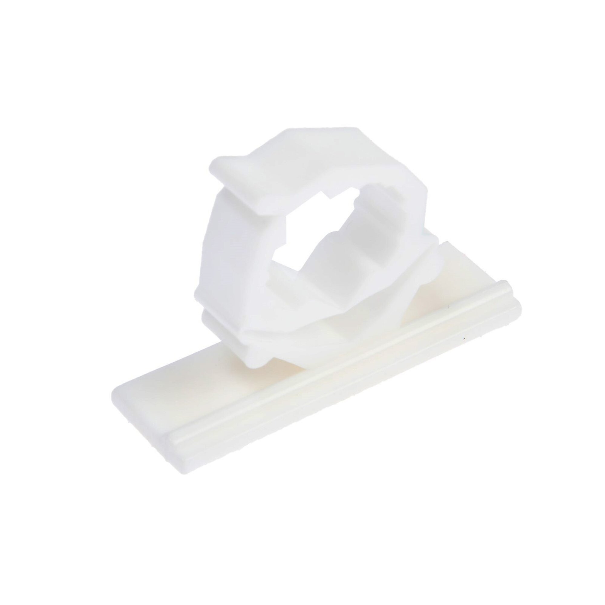 Держатель самоклеящийся для проводов тундра krep, d=20 мм, 60х20х40 мм, белый, 4 шт.