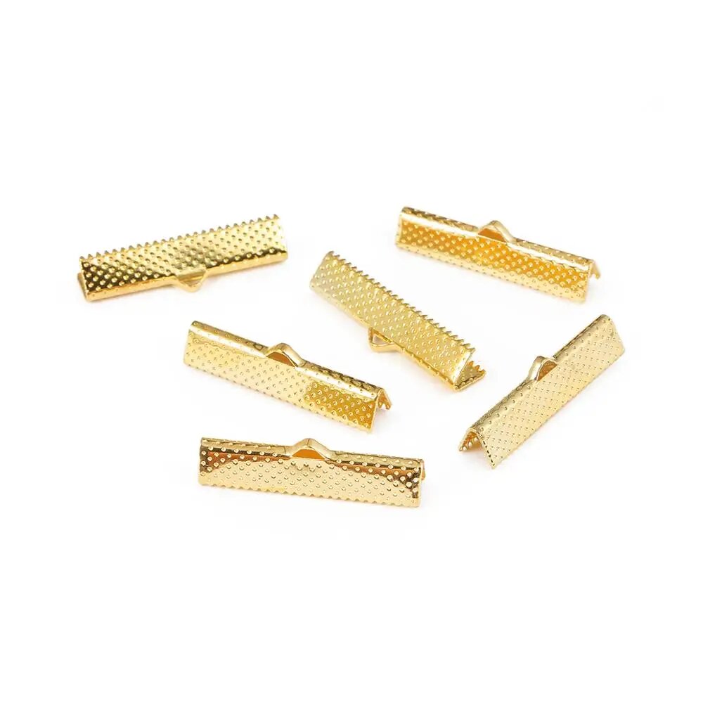Металлические застежки для шнура Beadia 50 шт Бежевый, 20mm, gold