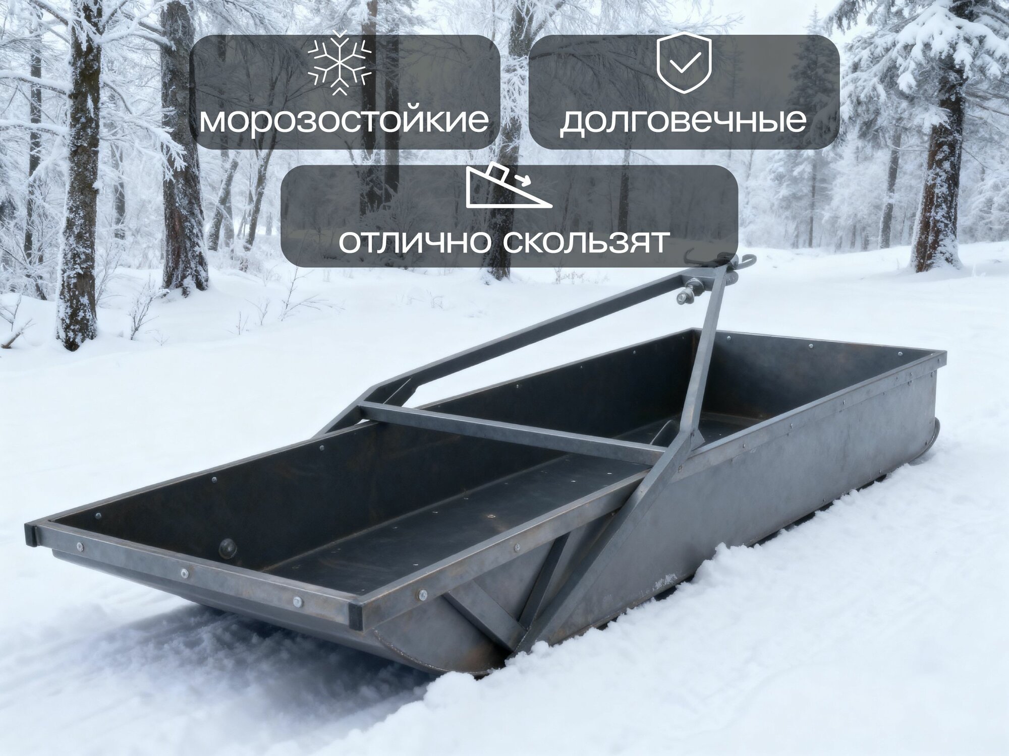 Сани волокуши для Снегохода из ПНД