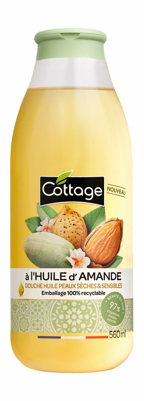 Cottage Oil Shower for Dry and Sensitive Skin with Almond Oil Питательный гель для душа для сухой и чувствительной кожи с миндальным маслом 560мл