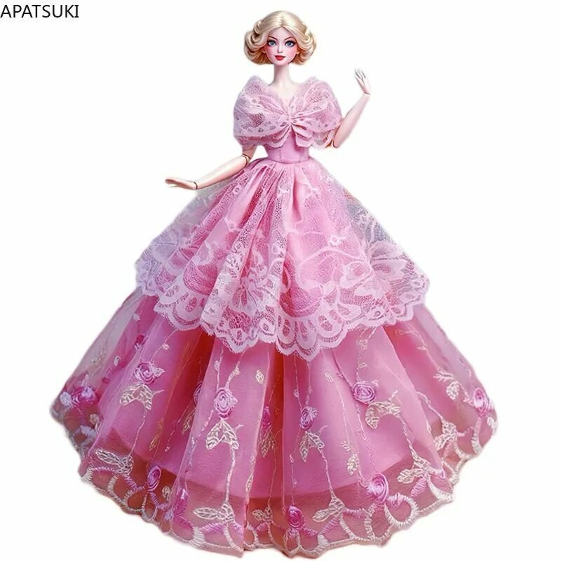 Платье с цветочным кружевом для куклы Barbie Барби