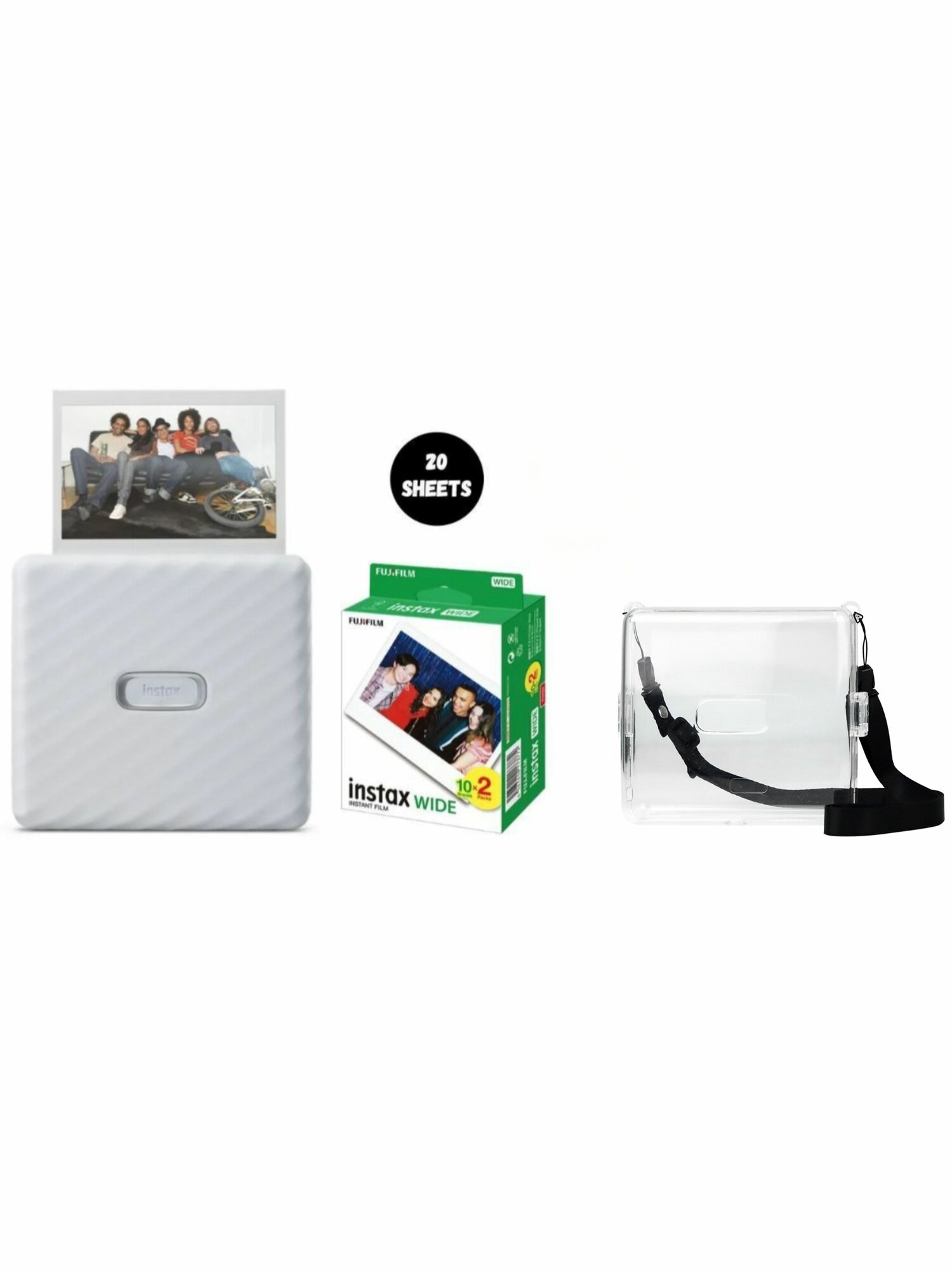 Фотопринтер Fujifilm Instax Link Wide Ash White