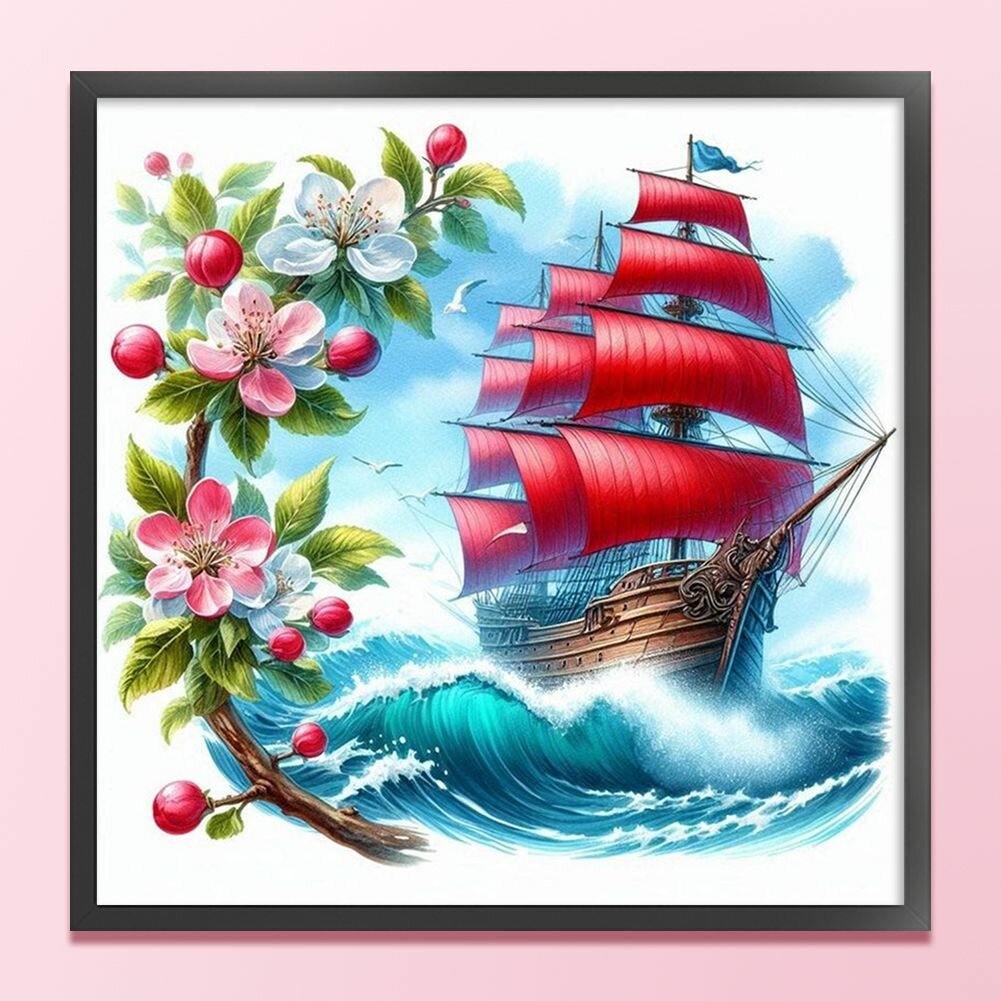 Набор из серии цветов, вышитых бисером, размером 36*36 см. Вышивка крестиком витражным бисером