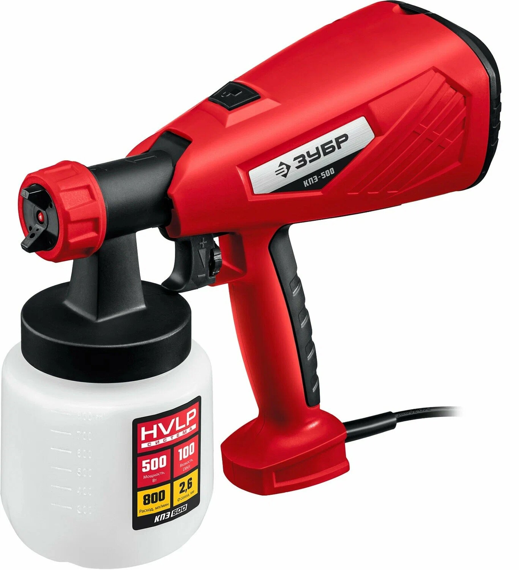 Зубр кпэ-500 краскопульт электрический, компрессорный краскопульт