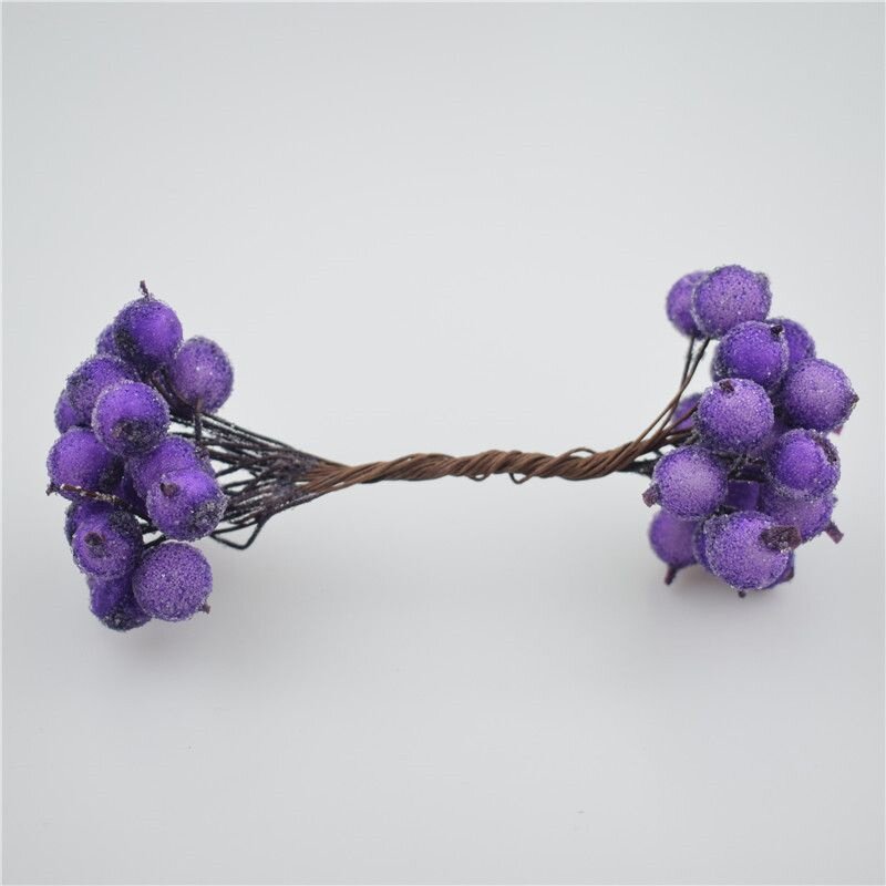 Декор для дома bright and festive mini christmas foam frosted holly berry flower, светло фиолетовый