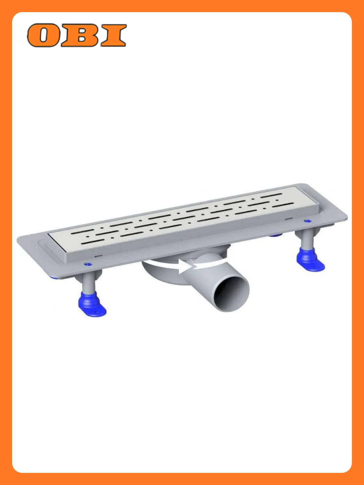 Трап для душа с сухим затвором LEBENSART Lena 400 мм пластик серый