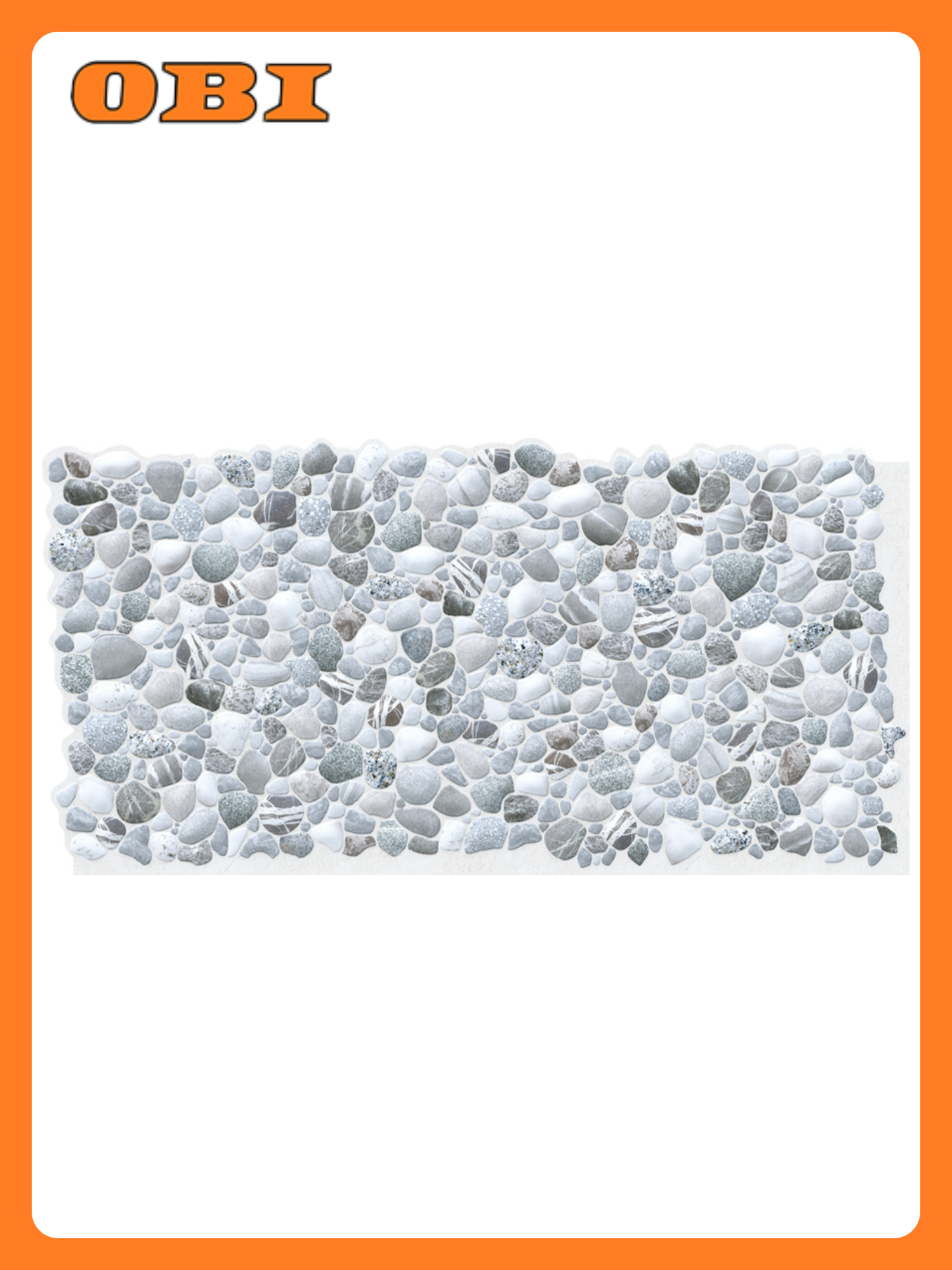 Панель ПВХ листовая 0,3мм камень «Галька серая»