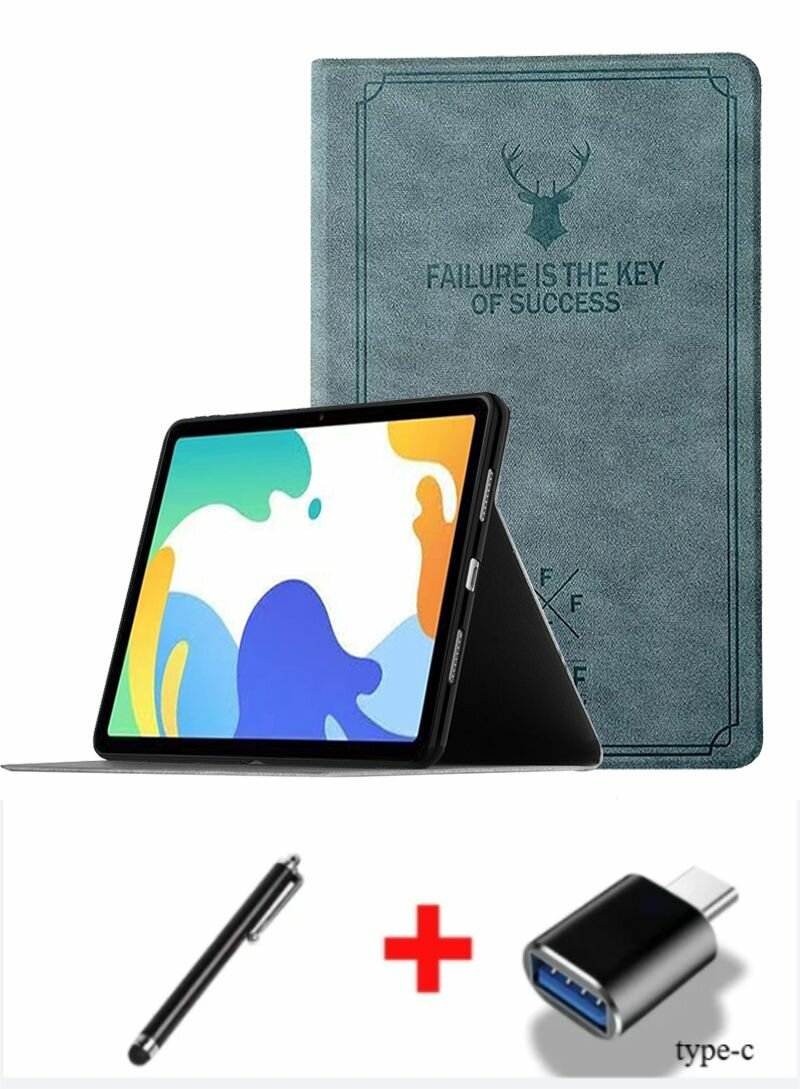 Чехол для планшета Huawei MatePad 2022/2021 10.4 дюйма (BAH4-W09/L09, W39 W19 AL10, AN10), кожаный с тиснением, BAH3-W29 W09
