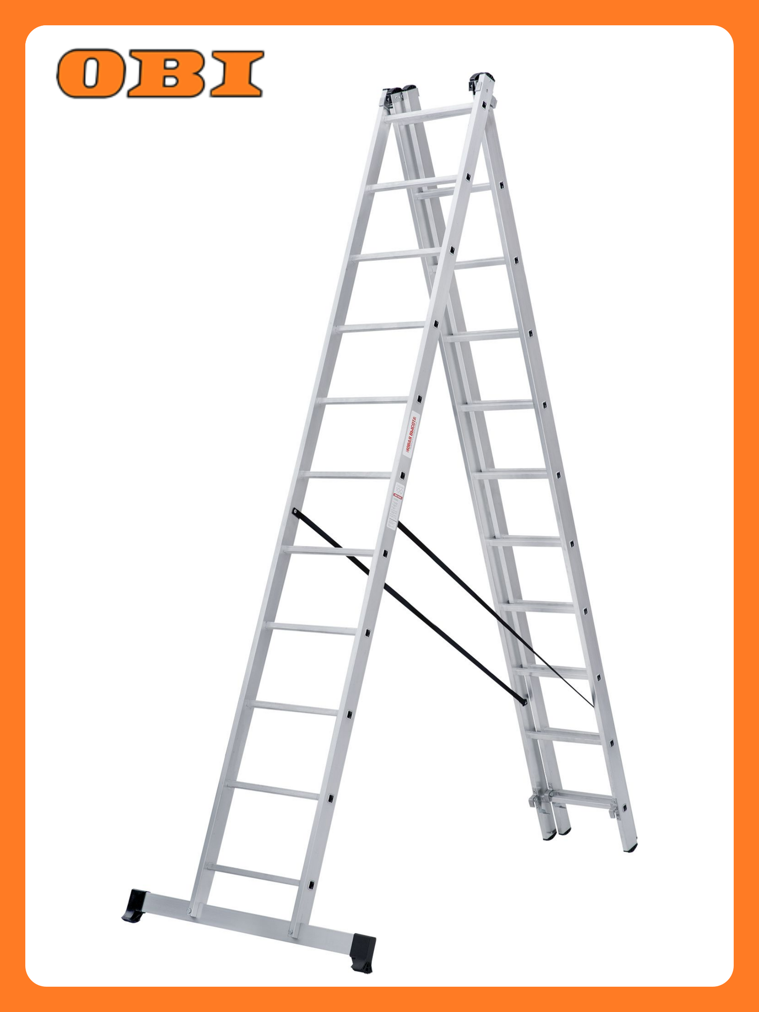 Лестница алюминиевая Новая Высота NV1230 3 секции 33 ступени 755 см