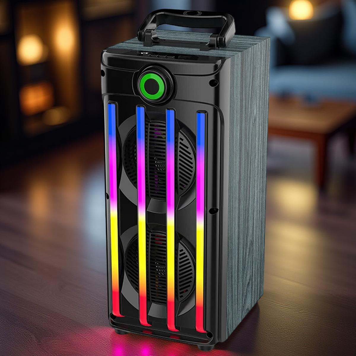 Беспроводная колонка караоке Colorful Bass speaker Sing-e JQS-9401 (серый)