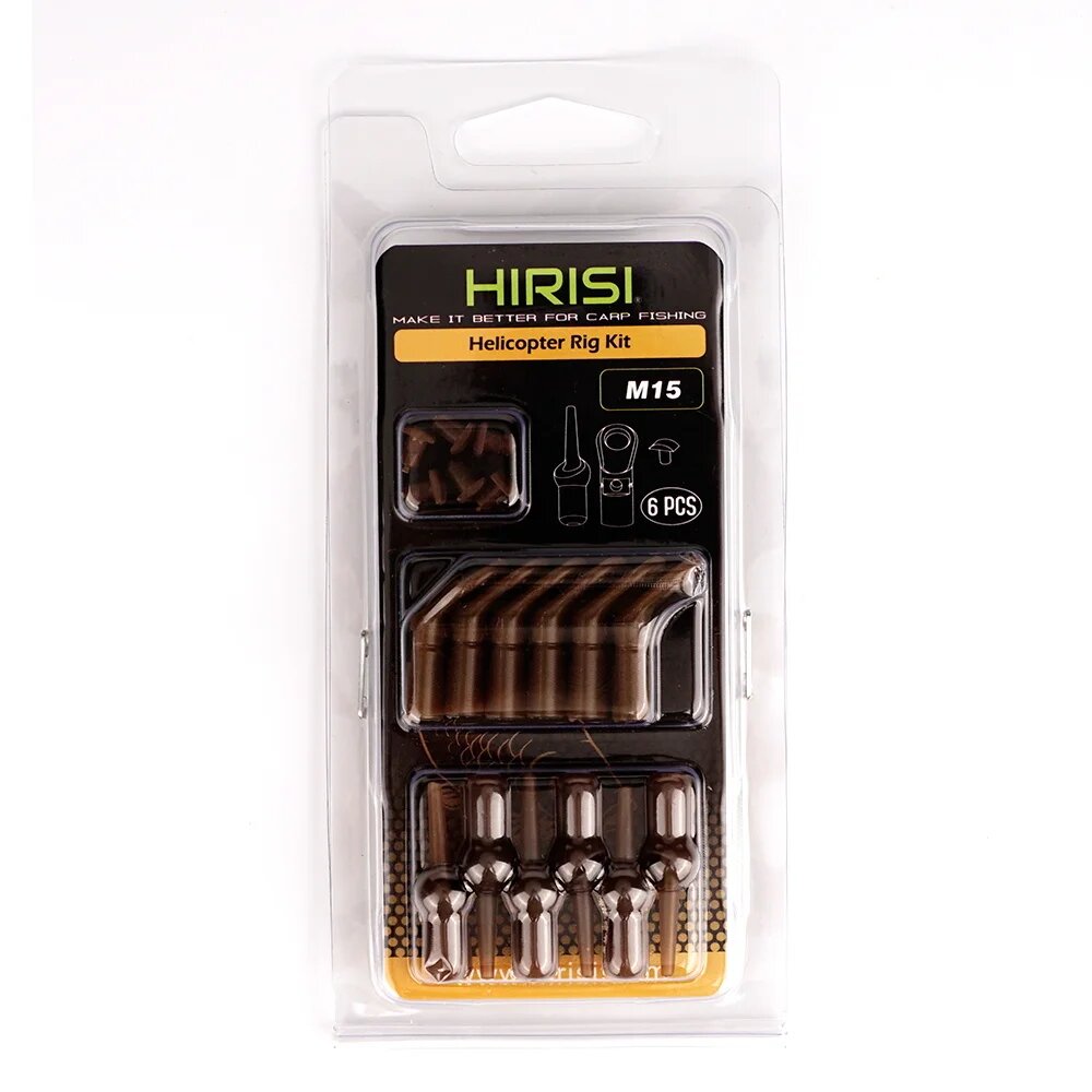 HIRISI Комплект карповых оснасток Helicopter Rig Kit M15