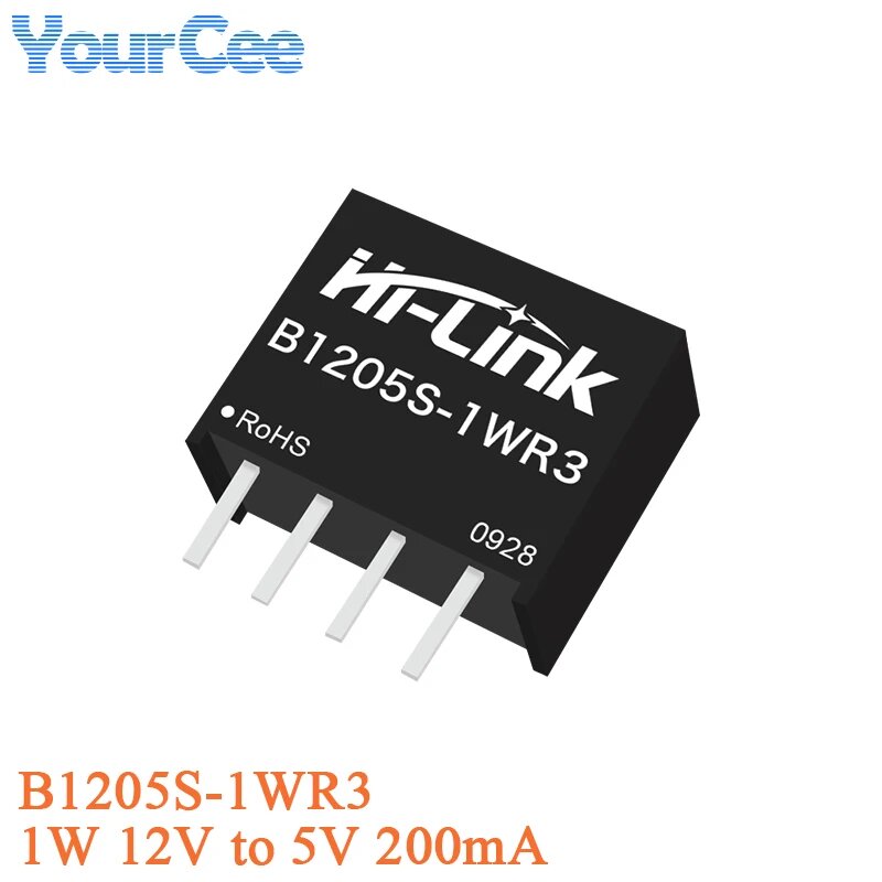 Hi-Link B1205S-1WR3, 12В-5В, 200мА, 1Вт