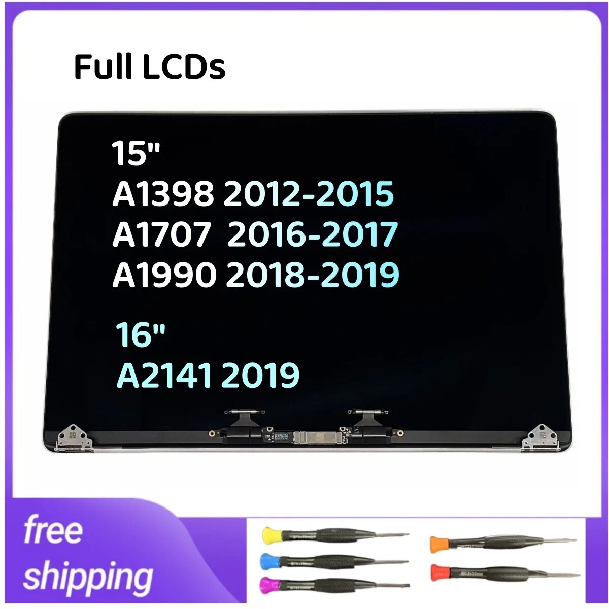 ЖК-дисплей для MacBook Pro 15", 16" серебристый EMC 3072 3162 A2141 16inch grey