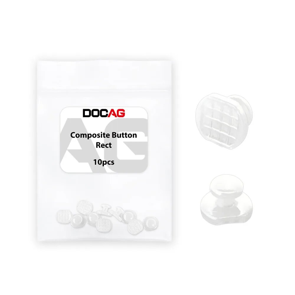 DOCAG Лингвальные кнопки для брекетов 10 шт. Composite Rect