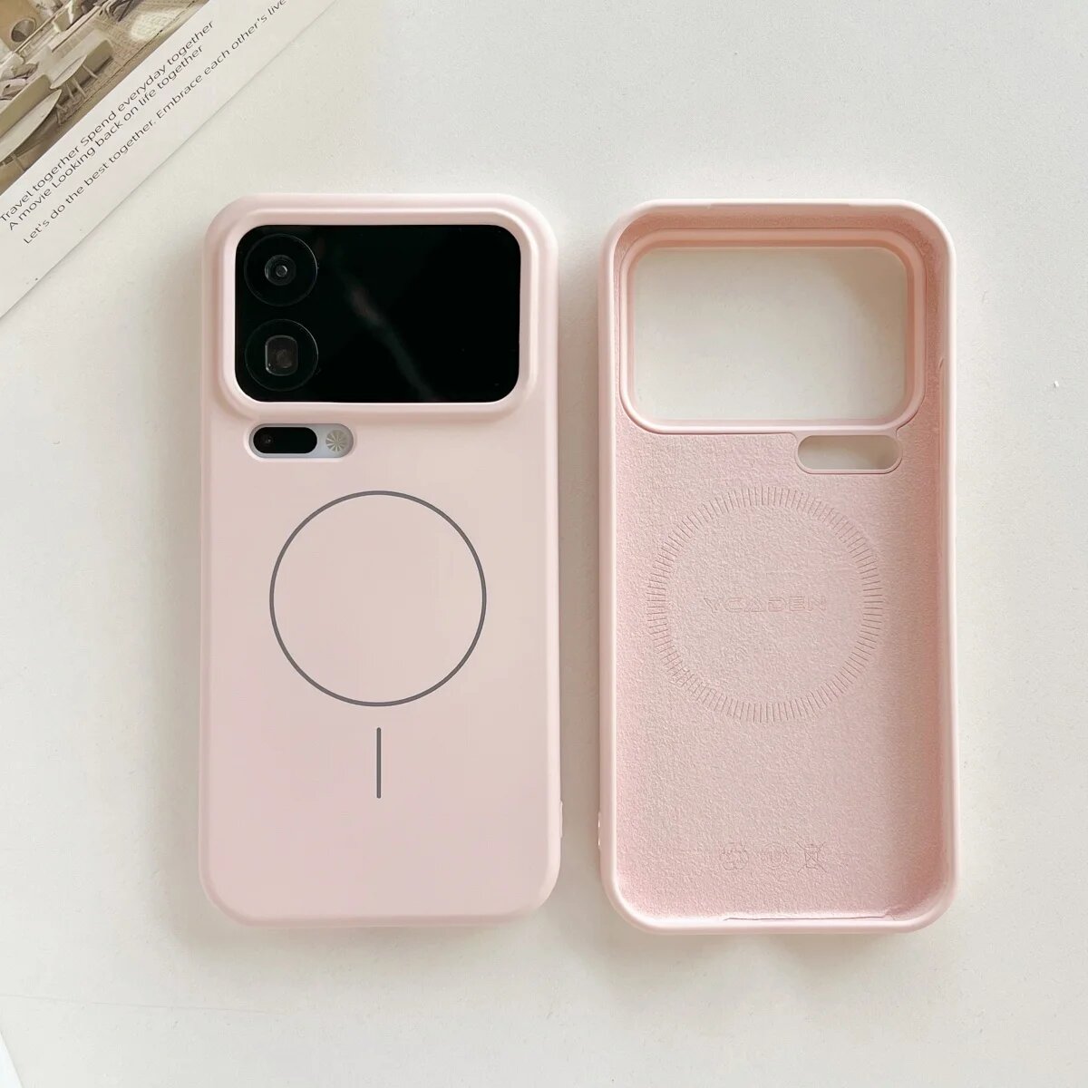 Оригинальный жидкий силиконовый чехол для Magsafe для Xiaomi 17 15 Розовый, Pink, For XiaoMi 14Pro
