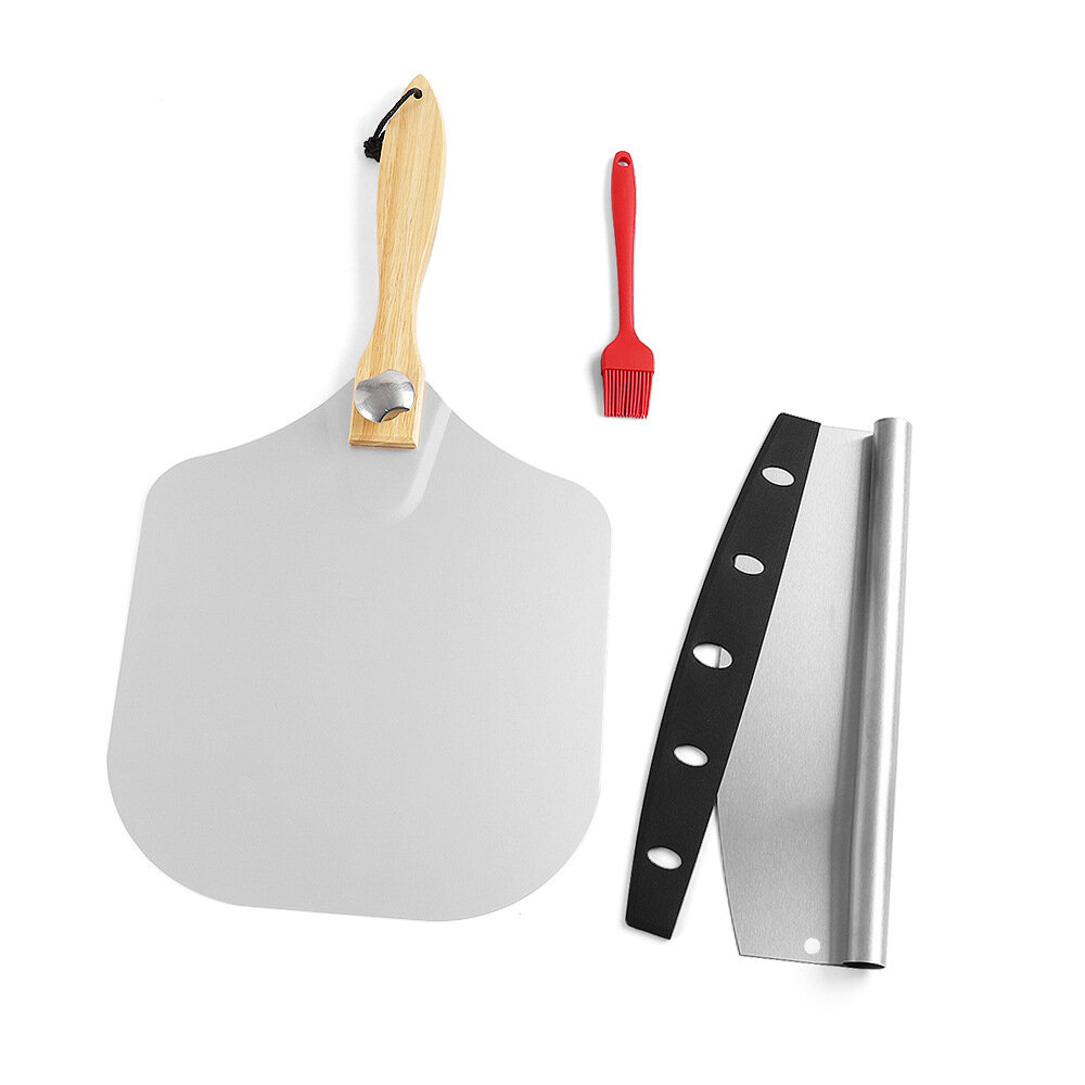 Набор инструментов для пиццы 12inch года, набор колес для пиццы, алюминиевая лопатка для пиццы, инструмент для переноса пиццы