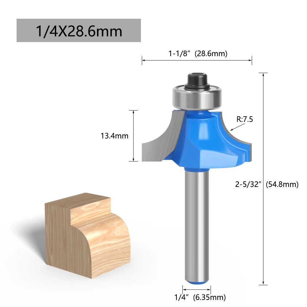 Фреза LAVIE для закругления углов 6 мм 6,35 мм 6.35x28.6mm