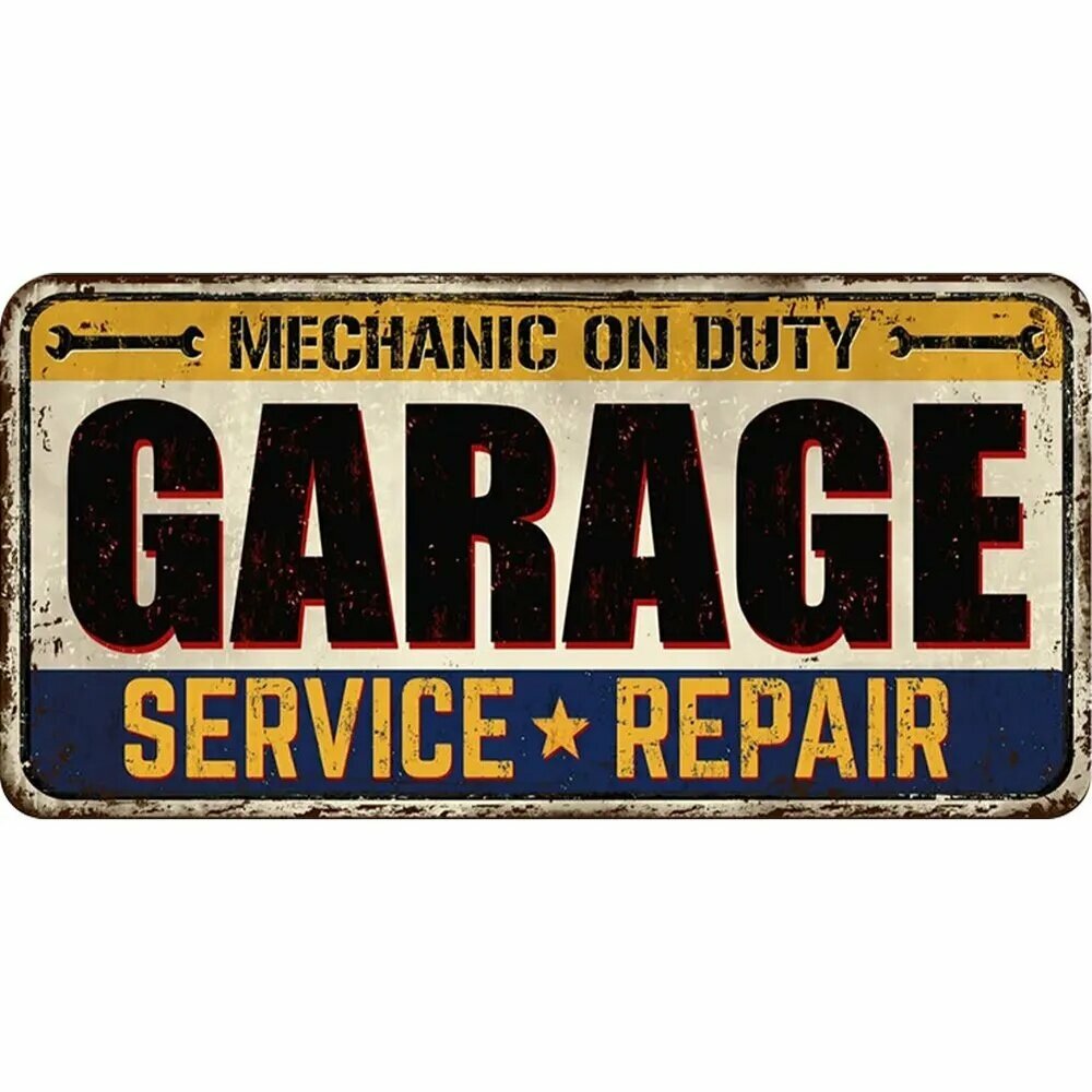 Винтажная металлическая пластина для гаража, прямоугольная железная картина, настенная живопись, домашний декор 30x15 см