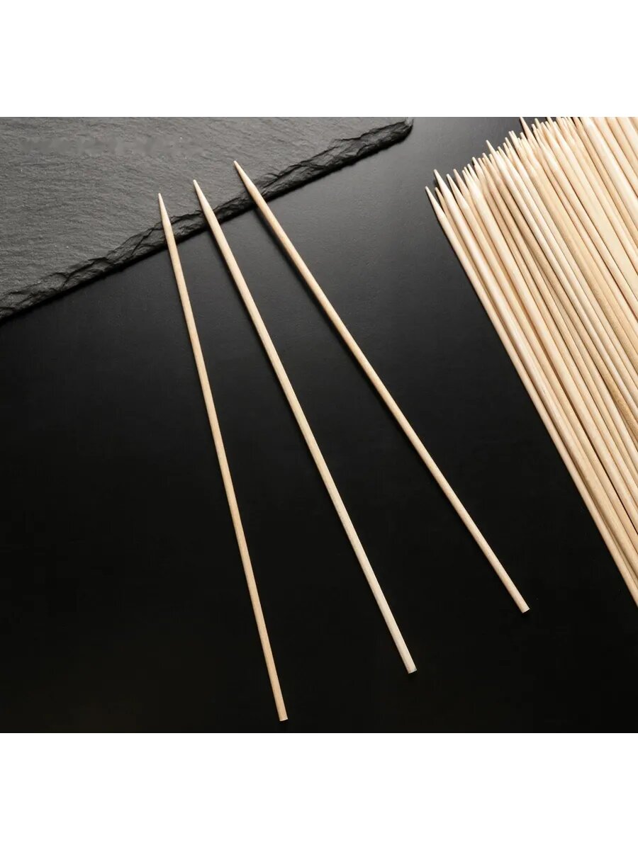 Шпажки деревянные 20х0,3 см, береза, 100 шт
