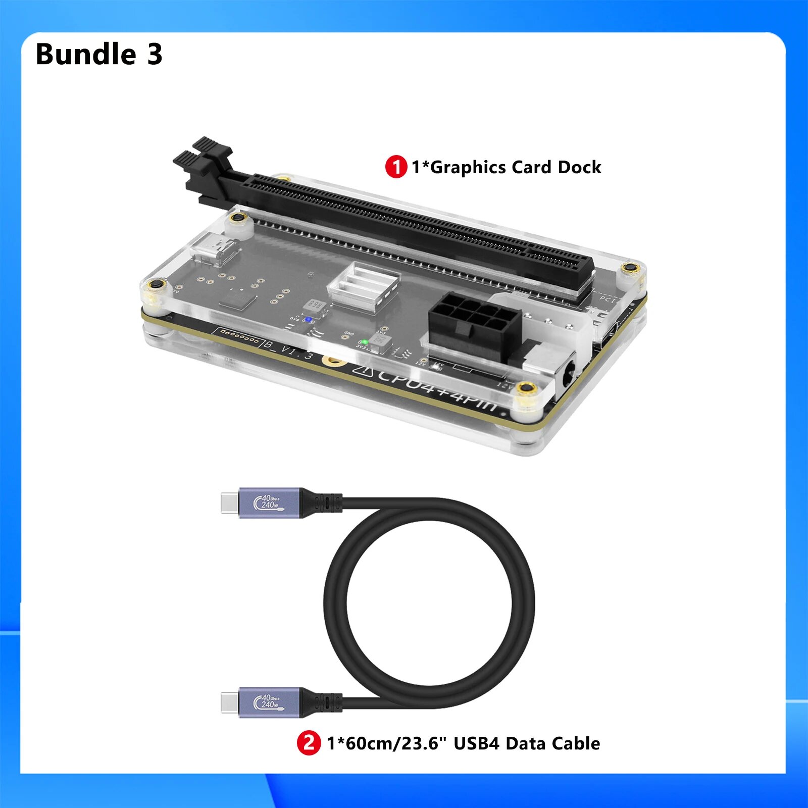 Wishcolor Док-станция для видеокарты Thunderbolt 4 & 3 Bundle 3