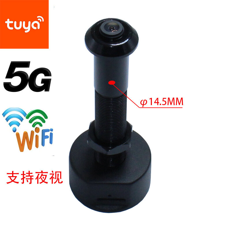 Инфракрасная камера ночного видения Tuya с широким углом обзора, WiFi-камера для дверного глазка, удаленная камера безопасности Tuya