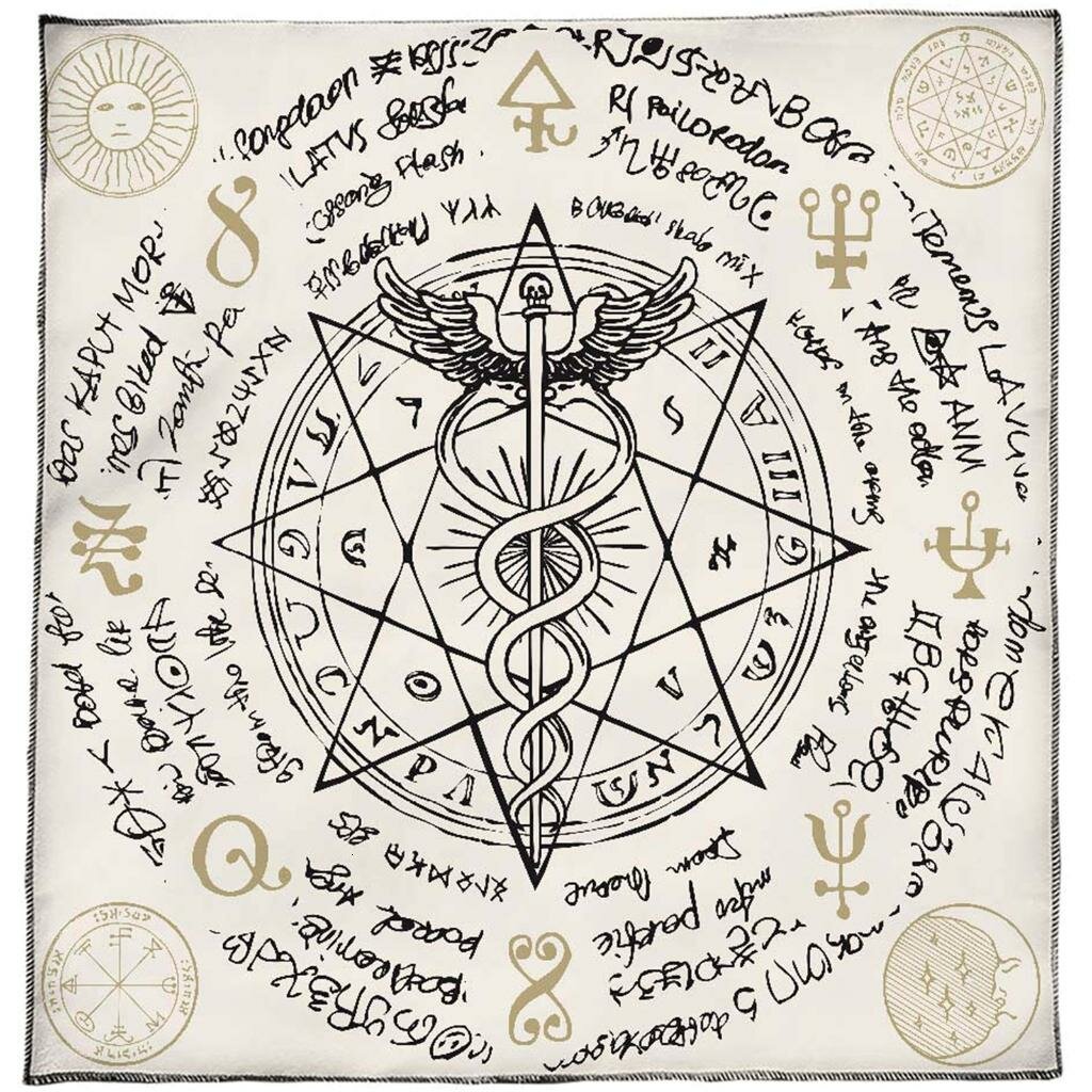 Ткань для алтаря с рунами и картами таро, B 50x50 см