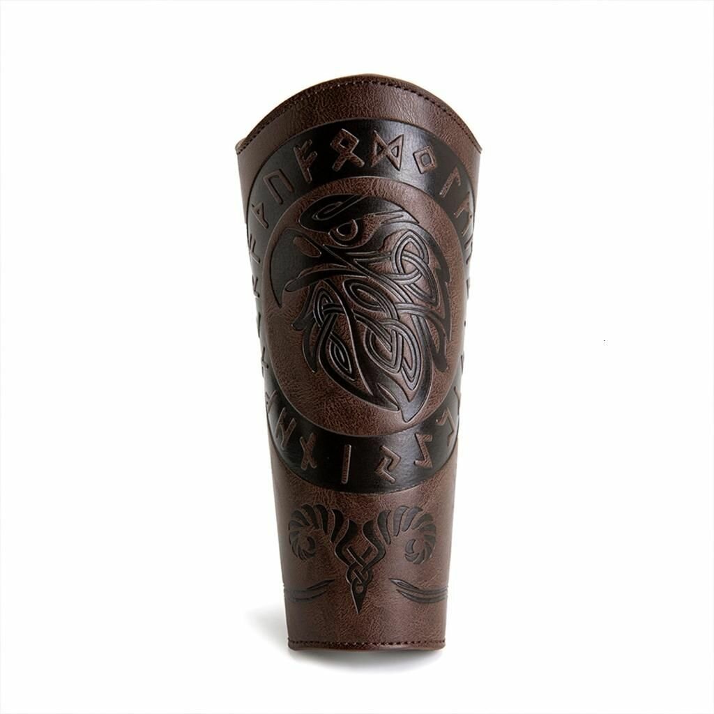 Средневековые кожаные наручи, Коричневый цвет