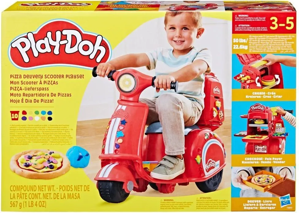 Игровой набор Hasbro "Play-Doh" F8803, скутер для пиццы, развивает фантазию, 22.6 кг