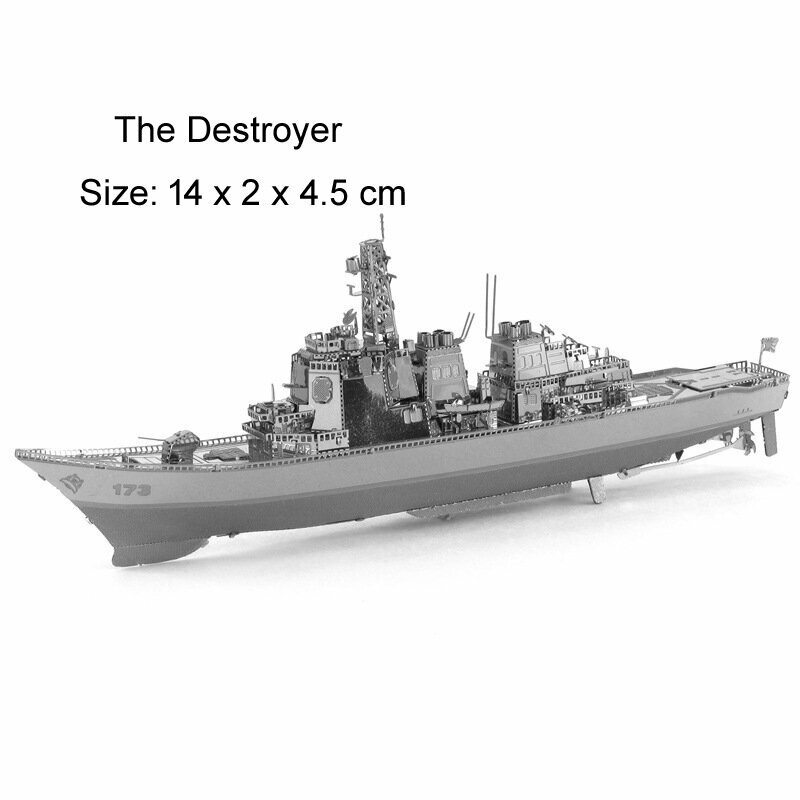 Эсминец корабль 3D металлическая головоломка модель масштаб 1:50 военно-морская коллекция для энтузиастов