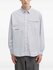 Рубашка Neighborhood Striped-pattern logo-patch shirt, размер XL, синий