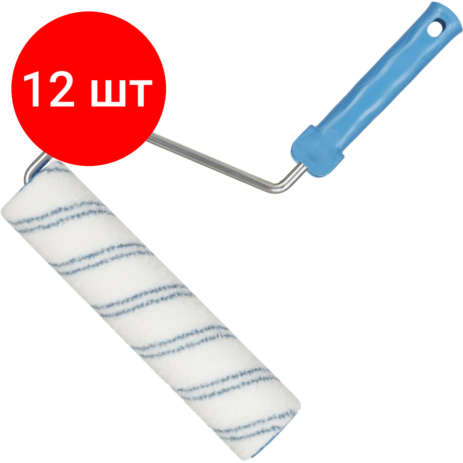 Комплект 12 штук, Валик с ручкой Lazura TOPFORT 250 мм бюгель 8