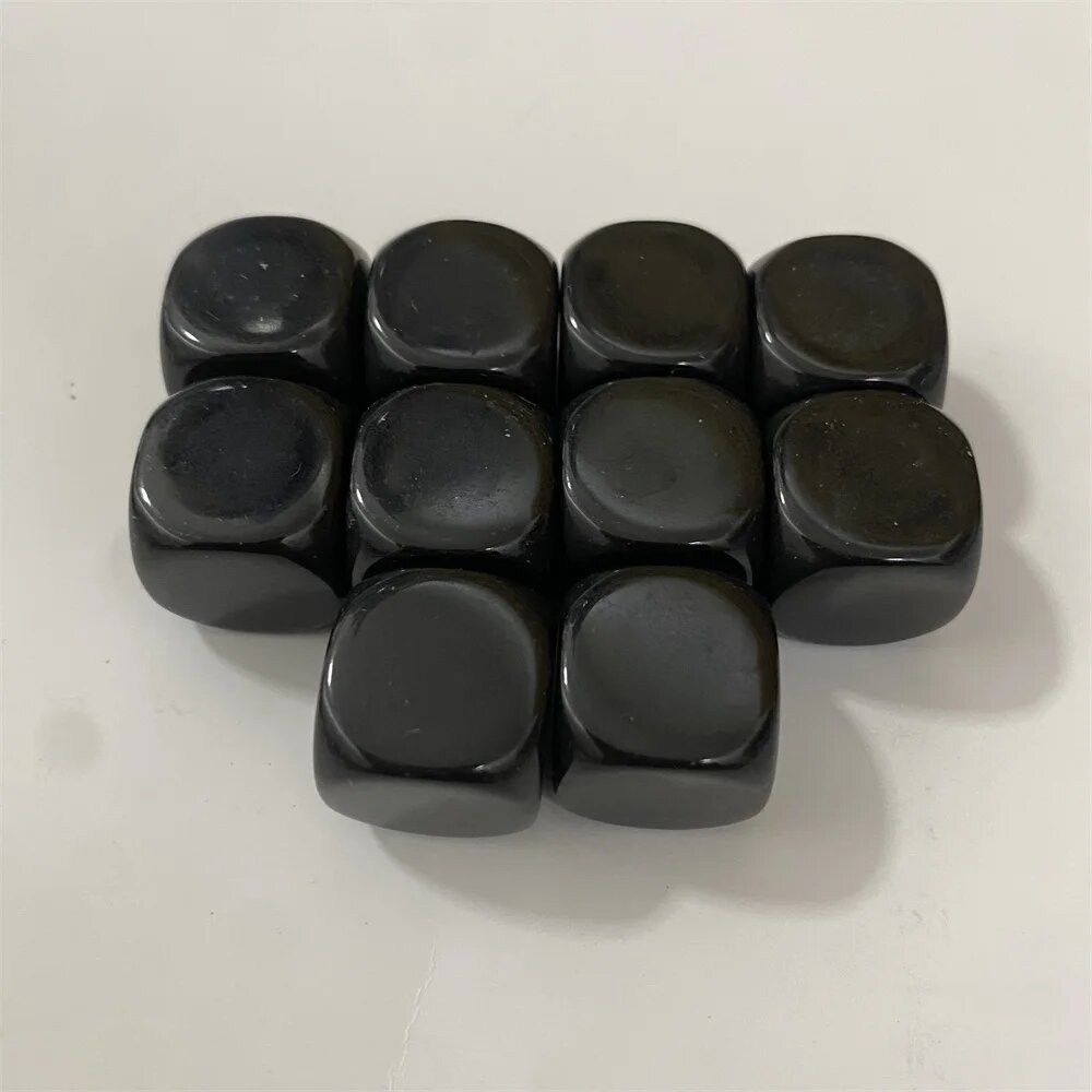 50 пустых акриловых кубиков D6 16 мм Черный, 50 Pure black