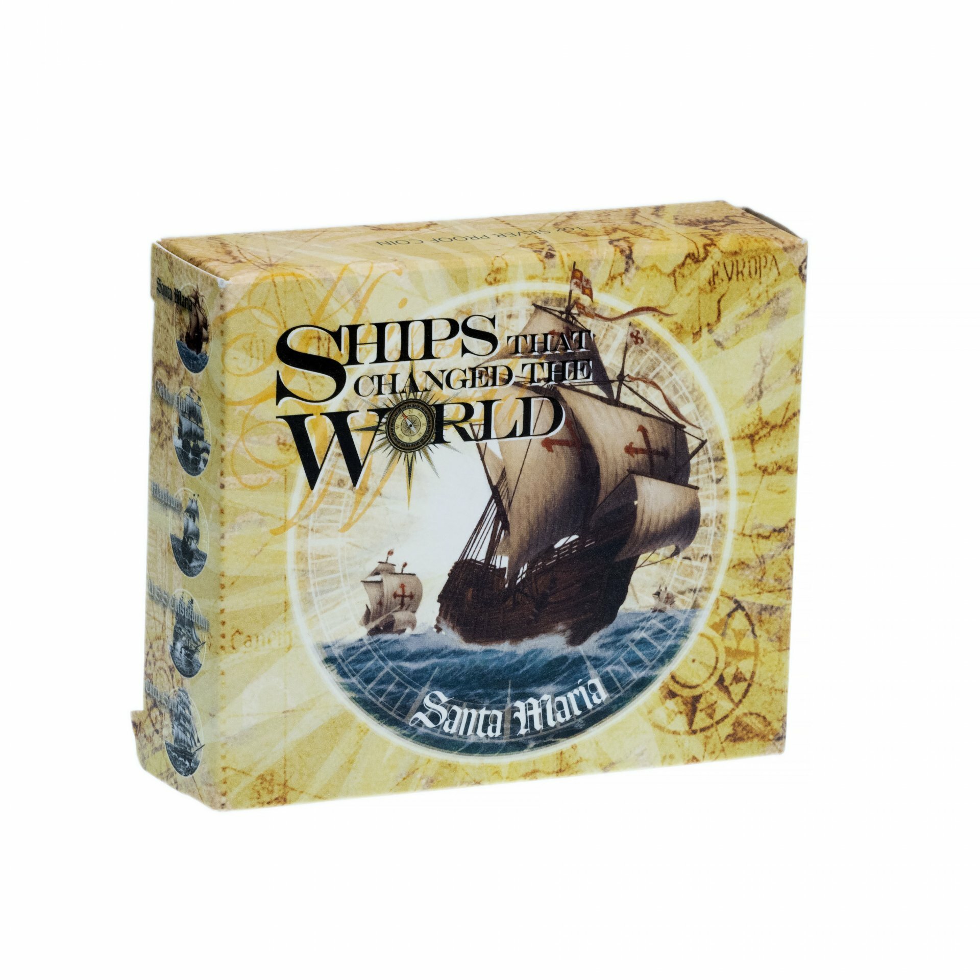 Тувалу 1 доллар 2011 "Корабли, изменившие мир - Santa Maria", Серебро 999, в сохранности Proof