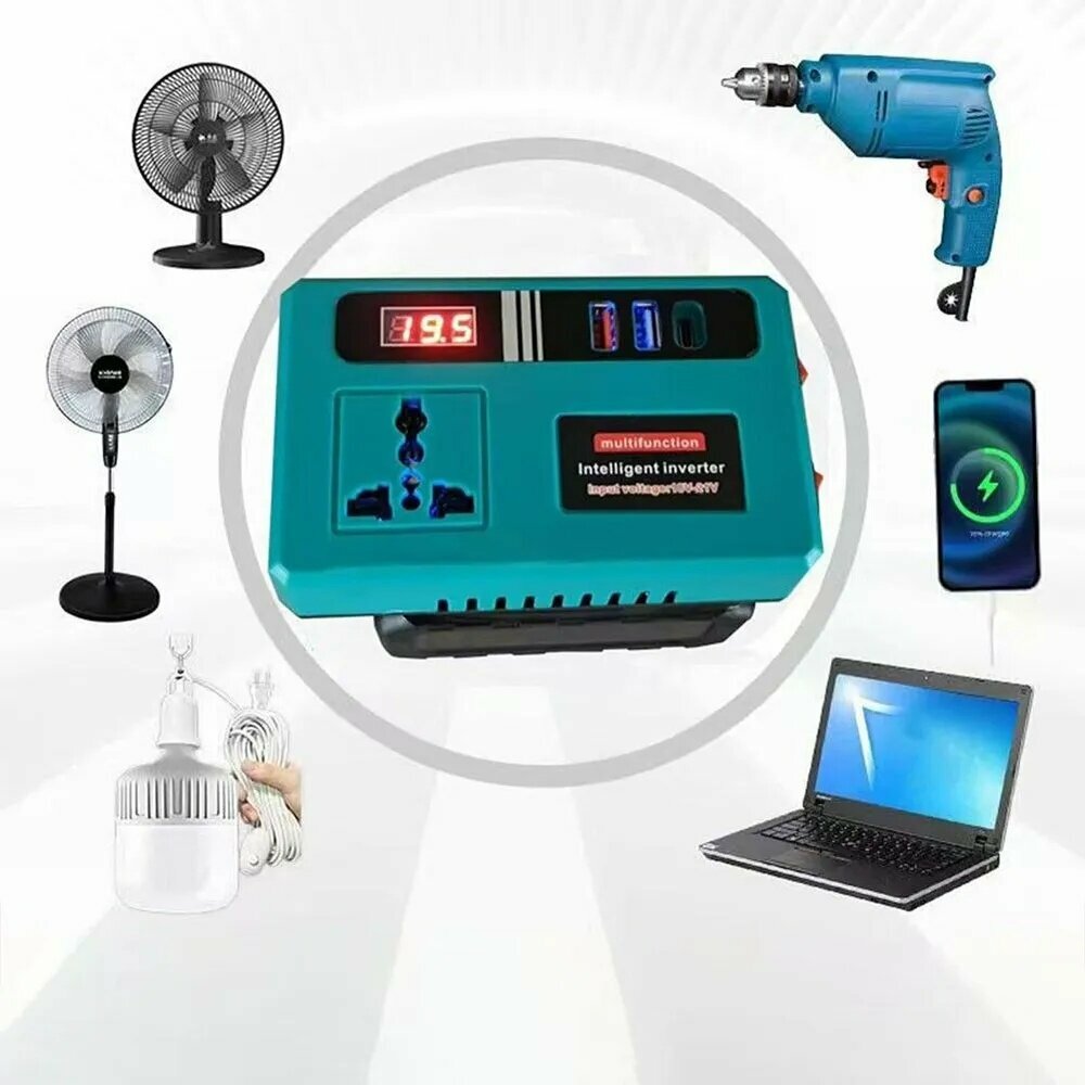 Инвертор Литиевой Батареи DC18V/21V-AC220V Источник Питания Инверторный Адаптер Для Dayi