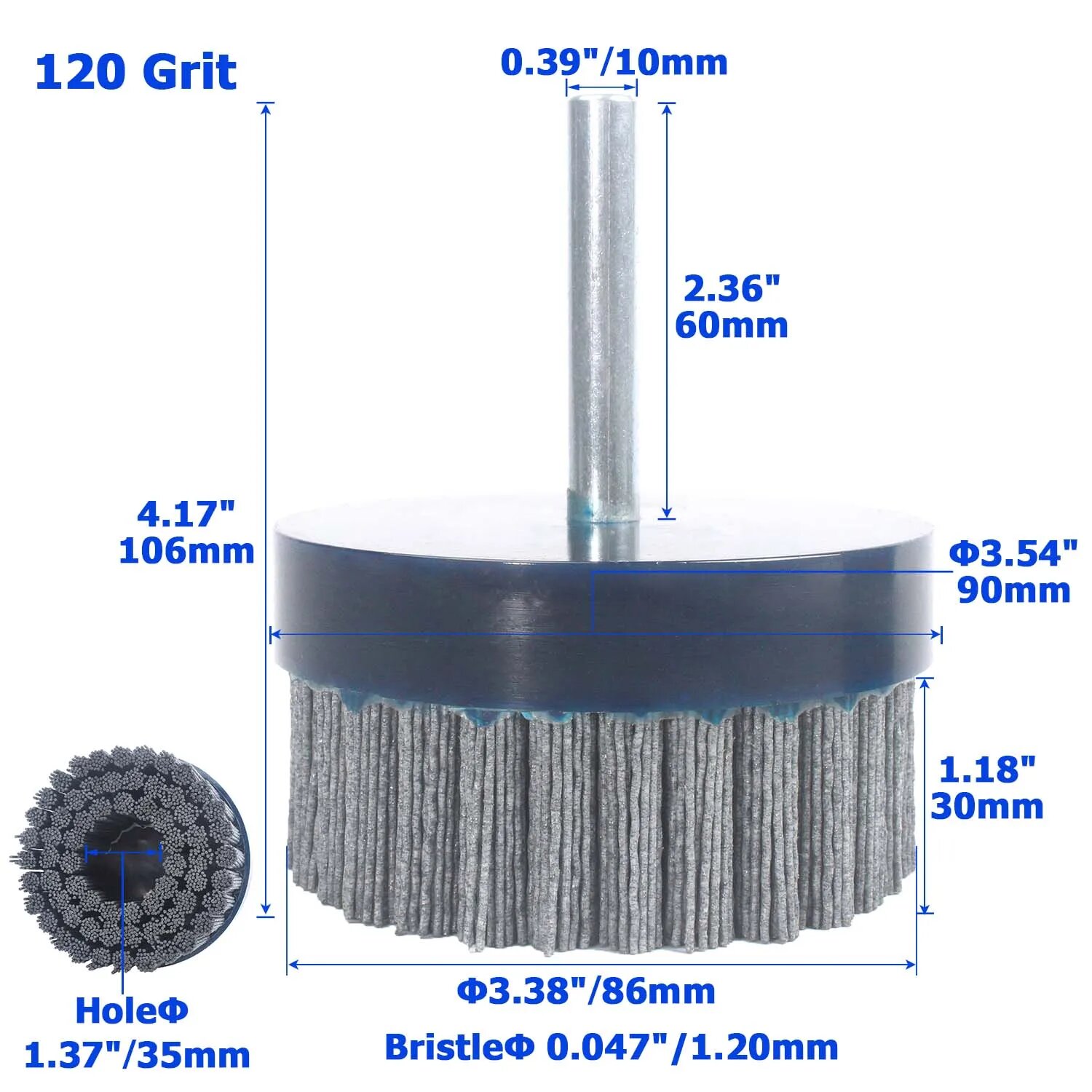 Абразивные дисковые щетки Garhgi из нейлона Grit120 Dia90mm