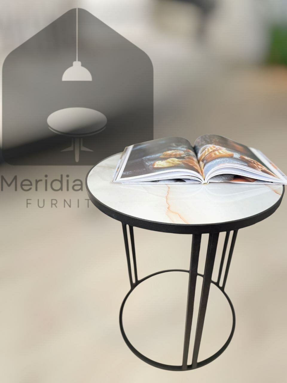 Стол журнальный stripe 45 (Meridian Etna furniture), Zavier white