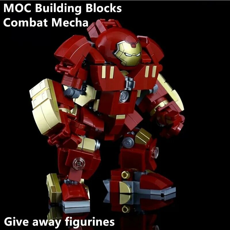 Строительные блоки MOC, боевая модель меха, герой робота, сделай сам, сборка, игрушка, украшение для рабочего стола, подарок для мальчиков