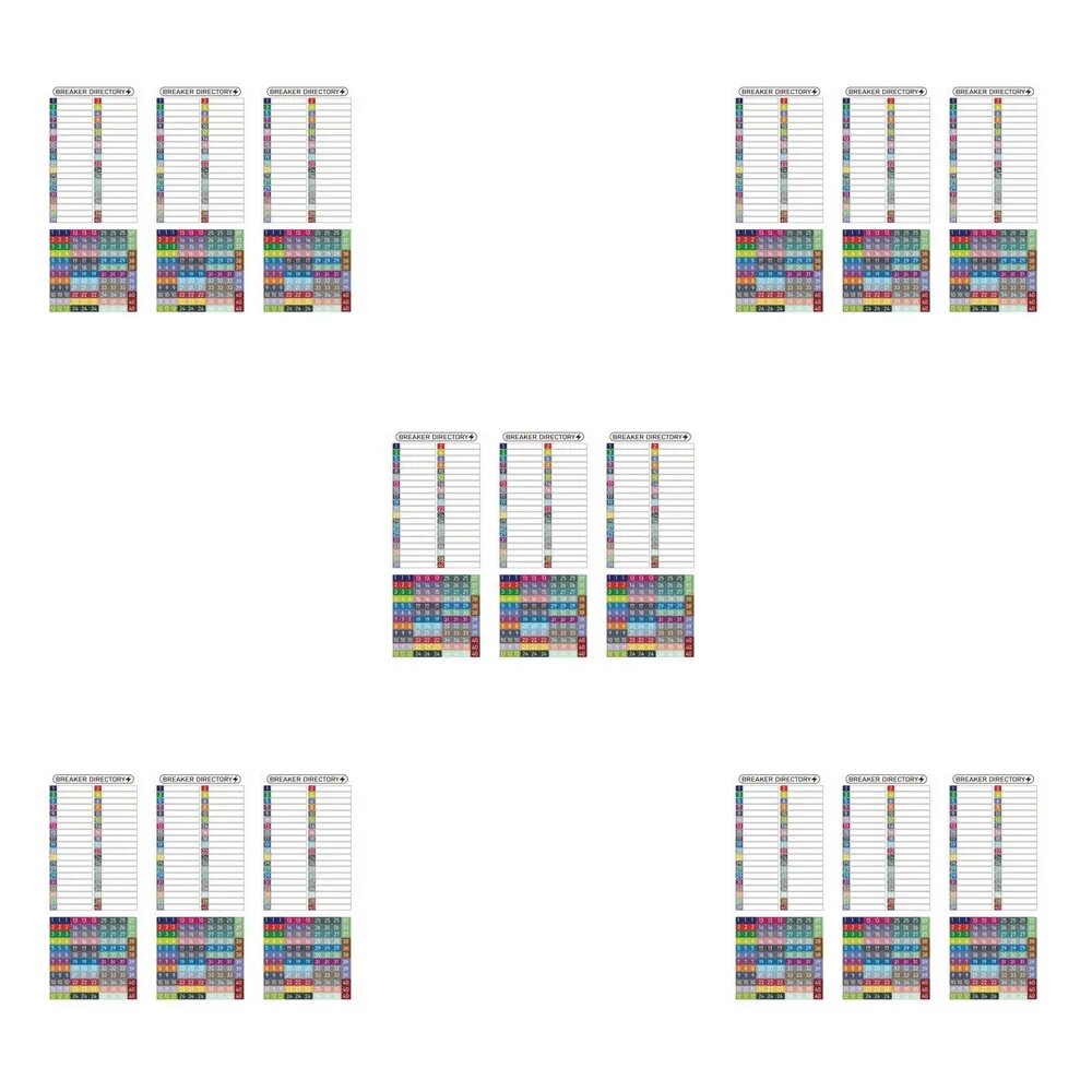 Водостойкие маркировочные наклейки из пвх для электрического щитка, набор из 15 комплектов для дома