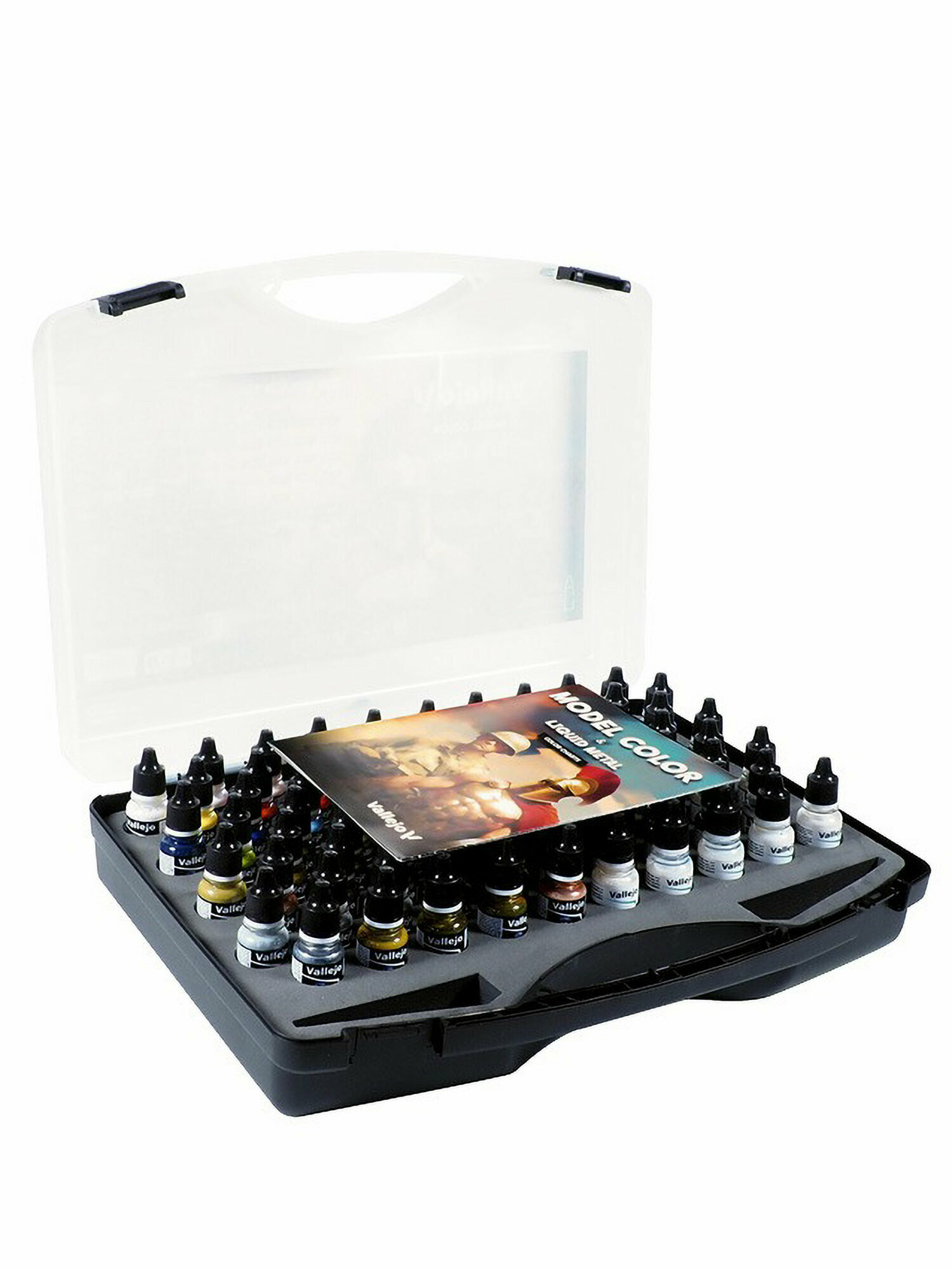 Набор акриловых красок в кейсе Vallejo серии Model Color - Basic Case 70252, 80 шт по 18 мл