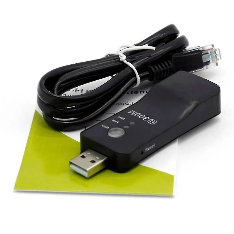 Wi-Fi адаптер 300M, Ethernet, Smart TV, черный