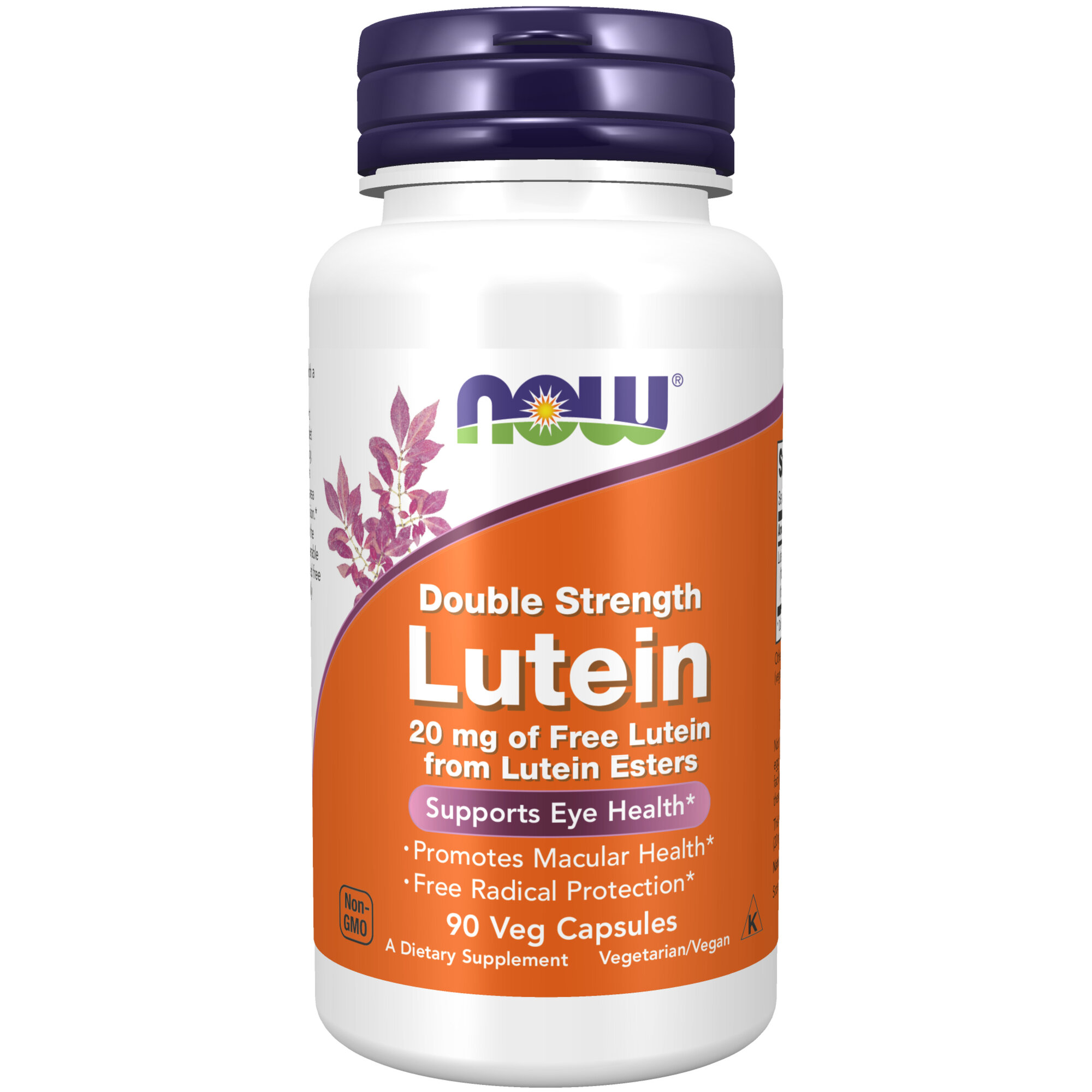 Лютеин NOW Lutein Double Strenght 20mg 90 капсул, для глаз и защиты сетчатки