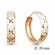 Серьги конго Abis, серебро, 925 проба, золочение, длина 2 см, , золотистый