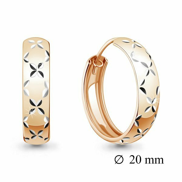 Серьги конго, серебро, 925 проба, золочение