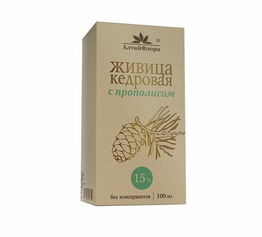 Лечебный бальзам АлтайФлора живица кедровая с прополисом, 100 мл