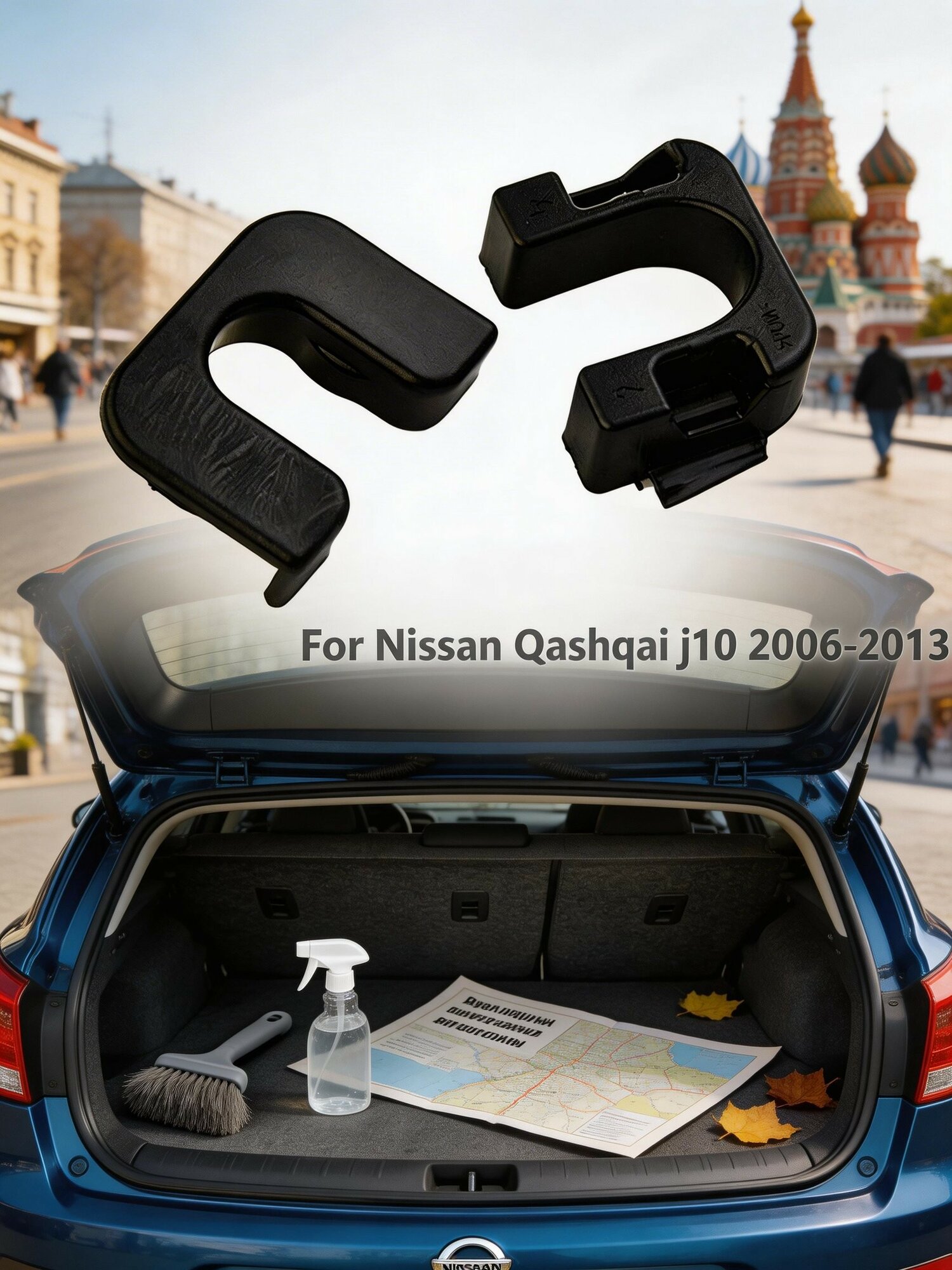 Зажим задней полки багажника, шарнирное крепление для Nissan Qashqai J10 Dualis OE 015532109E