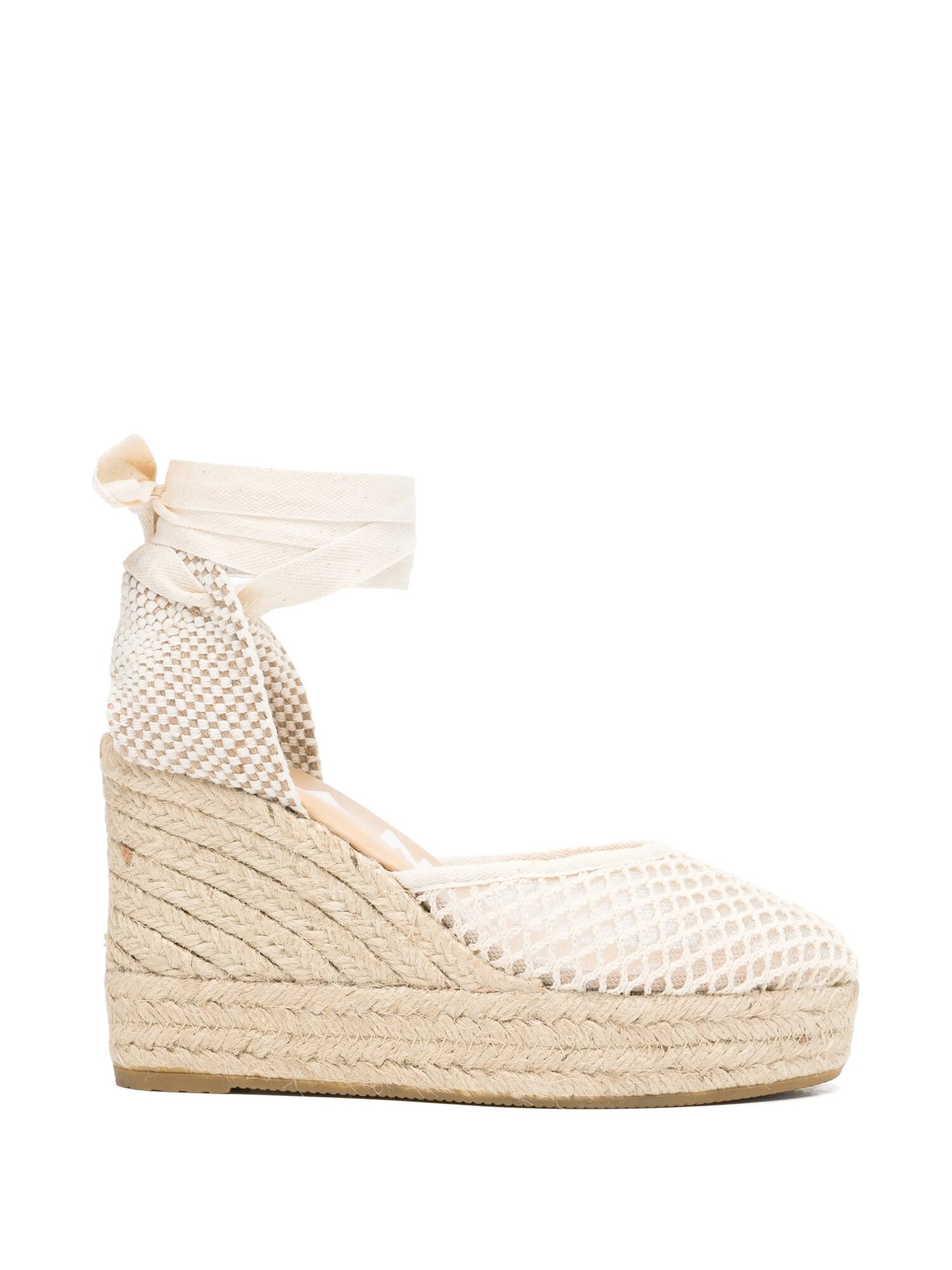 Эспадрильи Crochet-knit wedge espadrilles