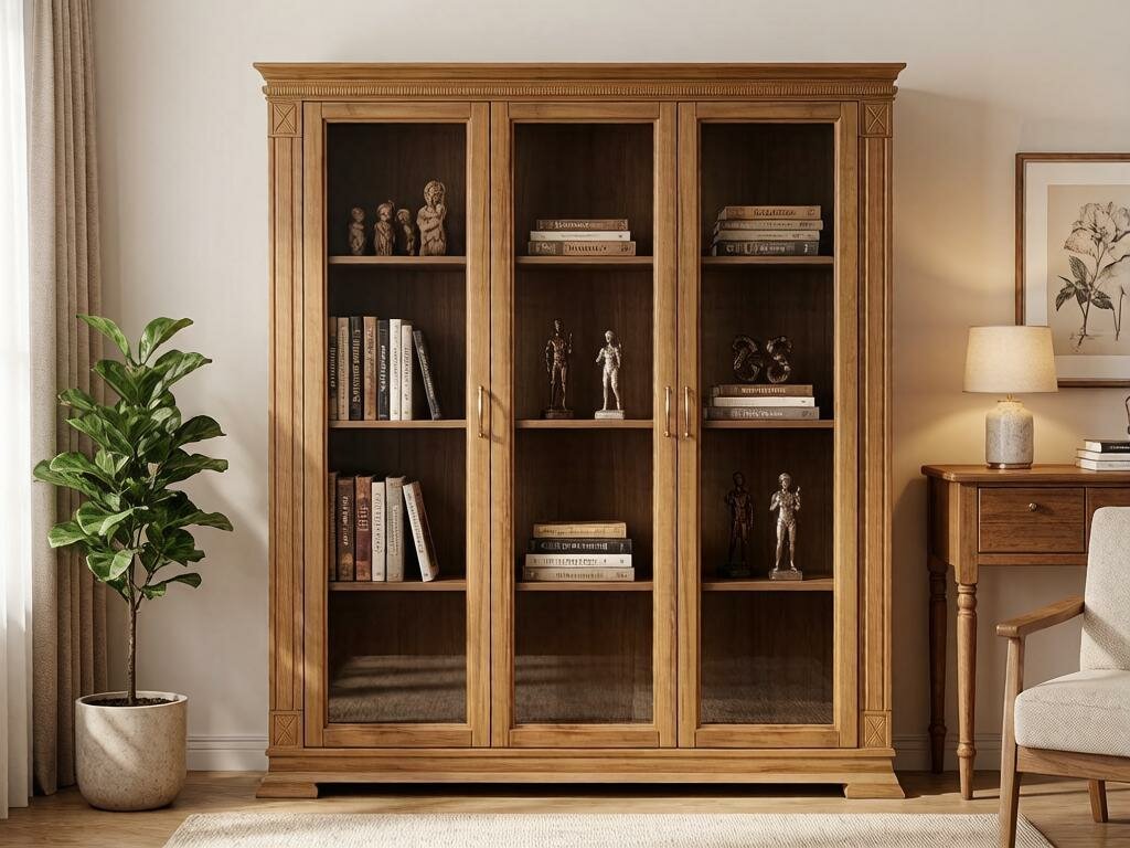 Шкаф книжный Верди рианна 103 из массива сосны 140х45х150 см